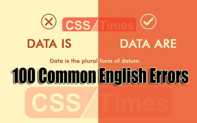 100 Common English Errors – Dangerous Pitfalls | CSS English Grammar